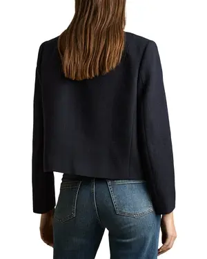 REISS Nola Cropped Wool Jacket