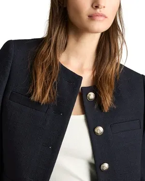 REISS Nola Cropped Wool Jacket