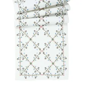 JULISKA Villa Seville Linen Table Runner, 90 X 18 - Chambray