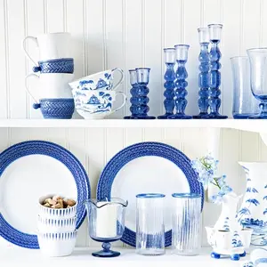 JULISKA Provence 5 Candlestick, Set Of 2 - Blue