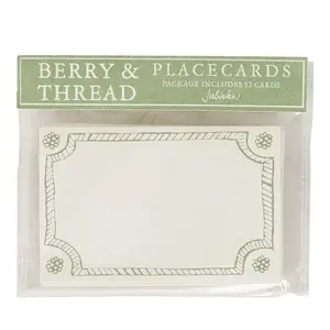 JULISKA Berry & Thread Place Cards, Set Of 12 - Basil