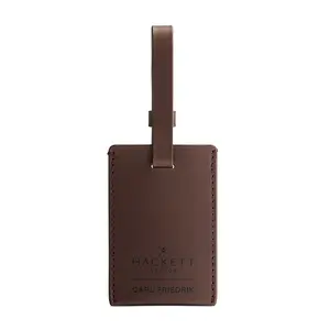 CARL FRIEDRIK Carl Friedrik Leather Luggage Tag Chocolate/hackett