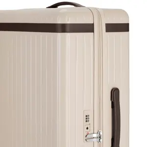 CARL FRIEDRIK The Large Check In Zip Spinner Suitcase - Sand/chocolate