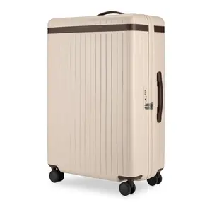 CARL FRIEDRIK The Large Check In Zip Spinner Suitcase - Sand/chocolate