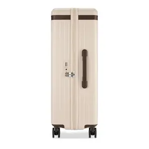 CARL FRIEDRIK The Large Check In Zip Spinner Suitcase - Sand/chocolate