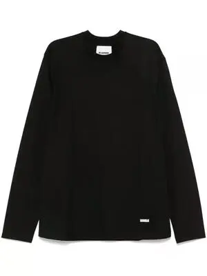 JIL SANDER Logo-plaque T-shirt - Black