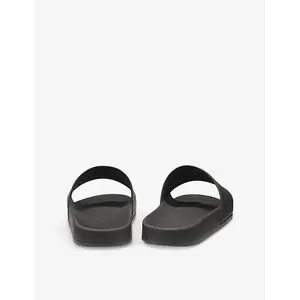 Hugo Logo-label Slip-on Slides - Black