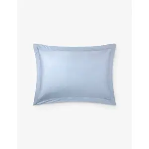 YVES DELORME Triomphe Oxford Cotton Pillowcase 50cm X 75cm - Celeste