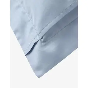 YVES DELORME Triomphe Oxford Cotton Pillowcase 50cm X 75cm - Celeste