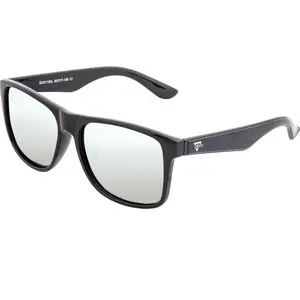 SIXTY ONE Solaro Polarized Wayfarer Sunglasses - Black/silver