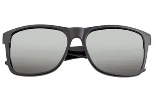 SIXTY ONE Solaro Polarized Wayfarer Sunglasses - Black/silver