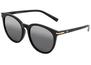 SIXTY ONE Palawan Polarized Round Frame Sunglasses - Black/black