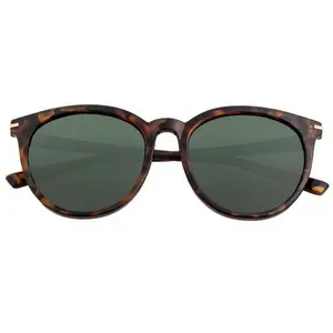 SIXTY ONE Palawan Polarized Round Frame Sunglasses - Tortoise/black