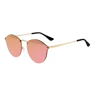 SIXTY ONE Picchu Polarized Round Sunglasses - Gold/pink