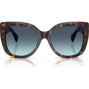 Tiffany & Co. 55mm Gradient Square Sunglasses - Havana