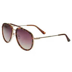 SIMPLIFY SIMPLIFY Maestro Polarized Aviator Sunglasses Silver/brown