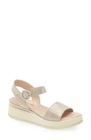 Cordani Arielle Ankle Strap Platform Wedge Sandal - Soft Gold