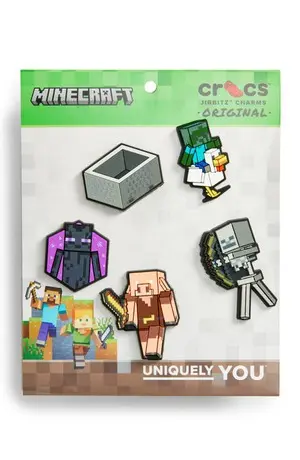 CROCS Minecraft 5-pack Jibbitz Shoe Charms - White