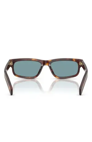Prada 57mm Polarized Rectangle Sunglasses