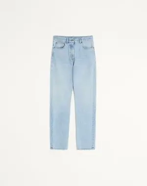 Valentino Garavani Floral Print Trousers - Denim