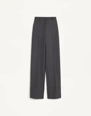 Valentino Garavani Straight-cut Trousers - Gray Melange