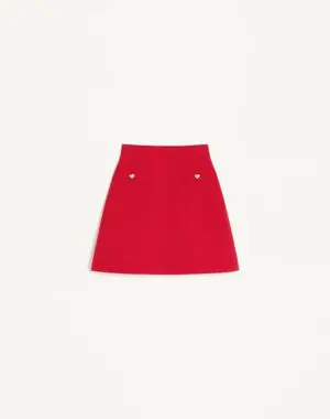 Valentino Garavani Valentino Crepe Couture Short Skirt With Ruffle Detail Paris