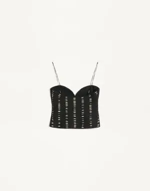 Valentino Garavani Chiffon Top With Plusdepois Print And Bow Detail