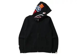 A BATHING APE Shark Full Zip Hoodie - Black