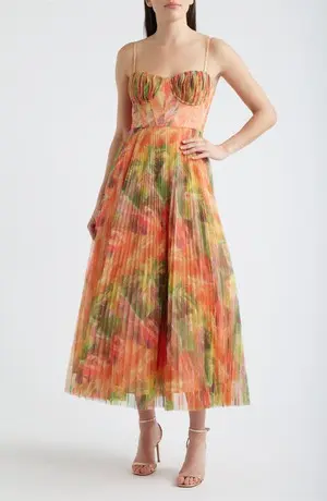 HUTCH Pleated Cocktail Dress - Multi