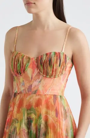 HUTCH Pleated Cocktail Dress - Multi