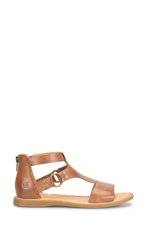 BØRN Indi Ankle Strap Sandal - Brown Leather
