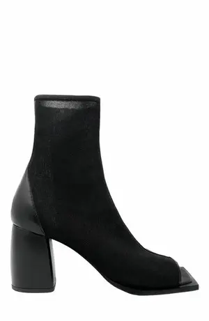 DANIELLA SHEVEL Onyx Mesh Heel Booties - Black