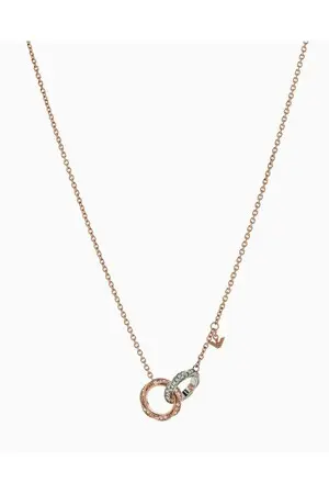 Emporio Armani Two-tone Stainless Steel Chain Necklace - Red