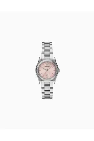 Emporio Armani 32mm Three-hand Date Stainless Steel Watch - Red
