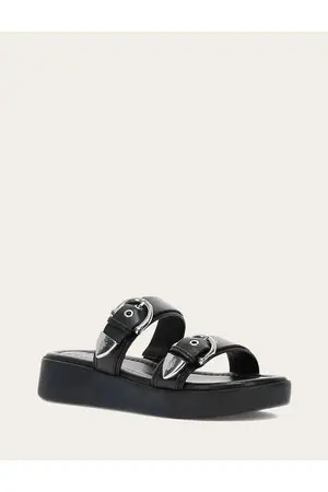 Frye Maya Buckle Sandal - Black
