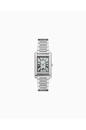 Emporio Armani Two-hand Date Stainless Steel Bracelet Watch - Red