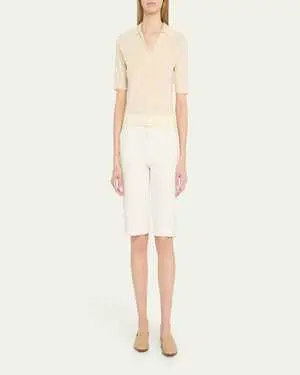 Vince Mid-rise Chino Shorts - Desert