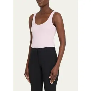 L'Agence Nica Ribbed Knit Bodysuit - Black