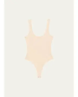 L'Agence Nica Ribbed Knit Bodysuit - Ivory