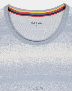Paul Smith Apos;s Gradient Stripe Crewneck T-shirt - Turquoise