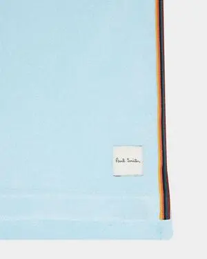 Paul Smith Apos;s Toweling Johnny Collar Polo Shirt - Turquoise