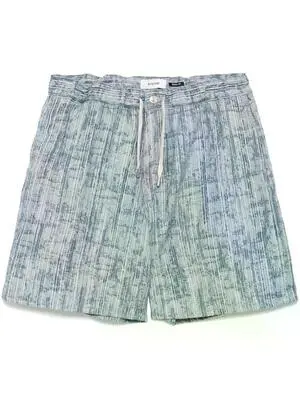 SYSTEM Dacquard Denim Shorts