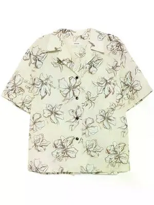 SYSTEM Flower-printed Bowling Shirt