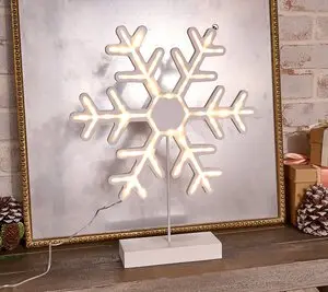 BETHLEHEM LIGHTS As Is 15'illuminated Double Sided Snowflake - One-color
