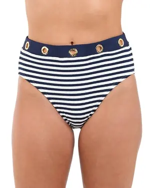 La Blanca Sail High Waist Bikini Bottom - Indigo
