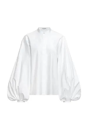 Alaïa Balloon Sleeve Poplin Shirt