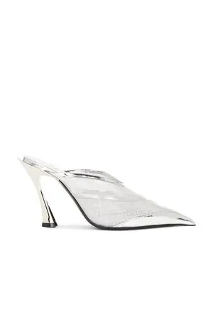 Mugler Metallic Mules Clogs For Women