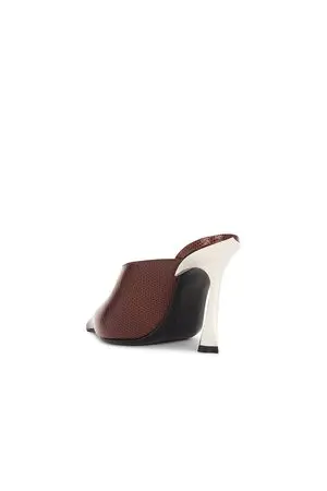 MUGLER Lizard-embossed Leather Mule