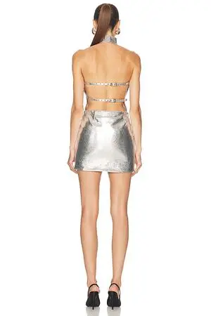 Retrofete Roxy Leather Mini Dress