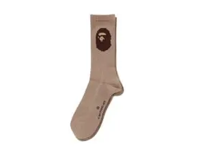 A BATHING APE Ape Head Socks - Beige